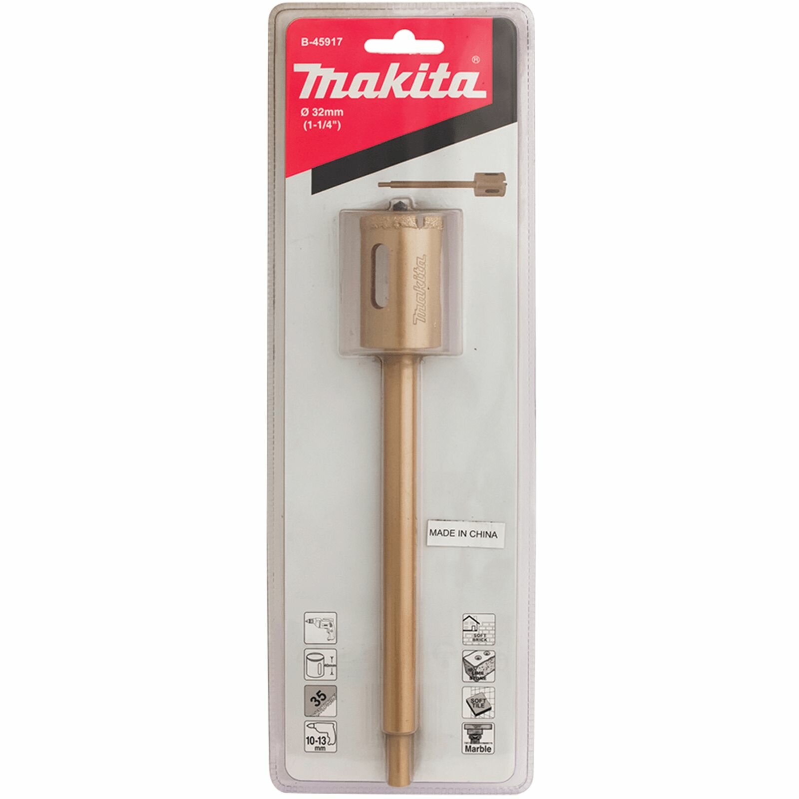 Коронка алмазная Makita, 32x40 мм, B-45917
