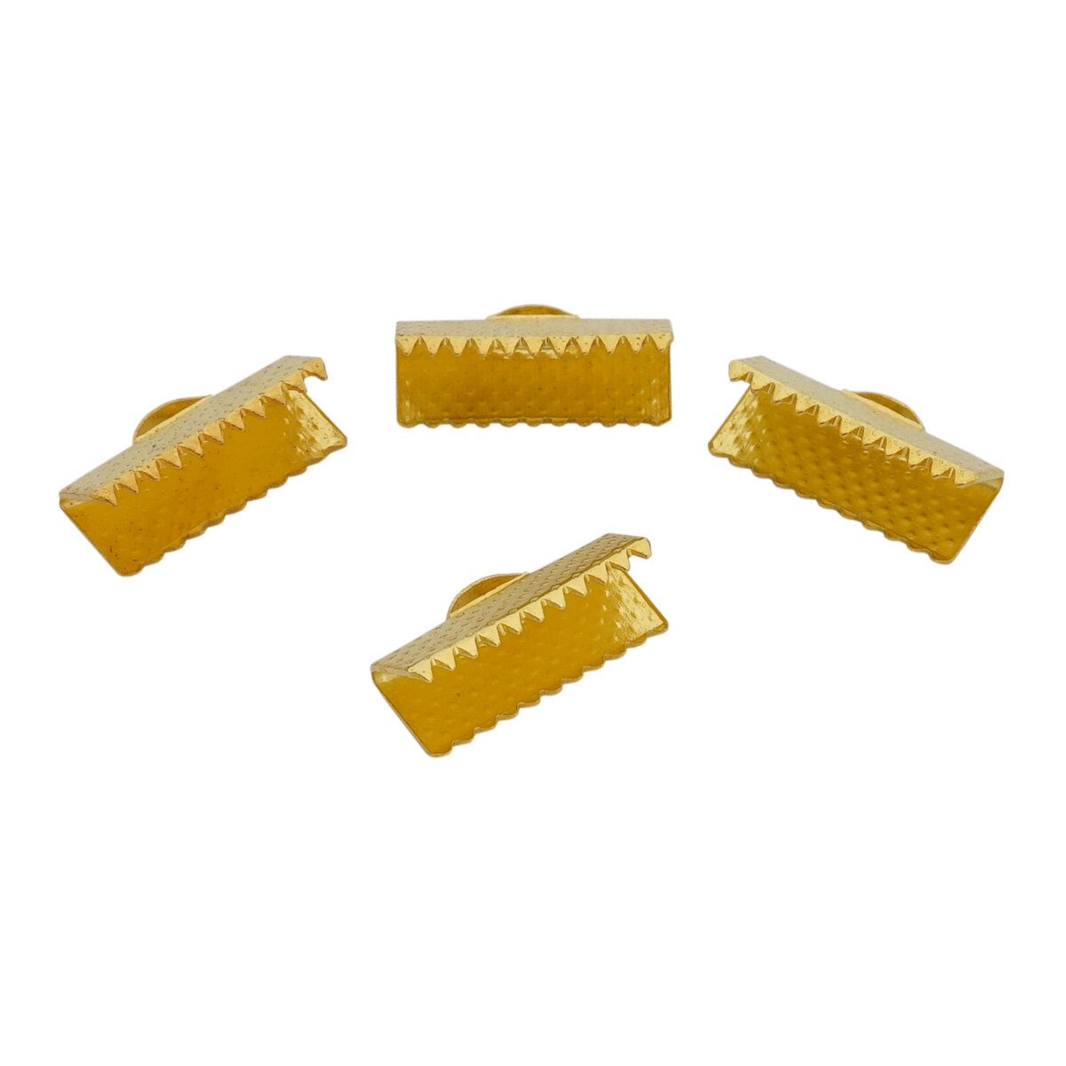 Концевики для бижутерии, лент, плоского шнура, 16 мм, 4 шт, Astra&Craft (золото)