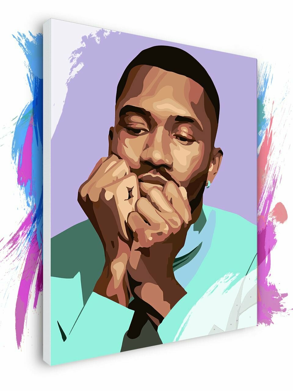 Картина по номерам на холсте Frank Ocean, 90 х 120 см