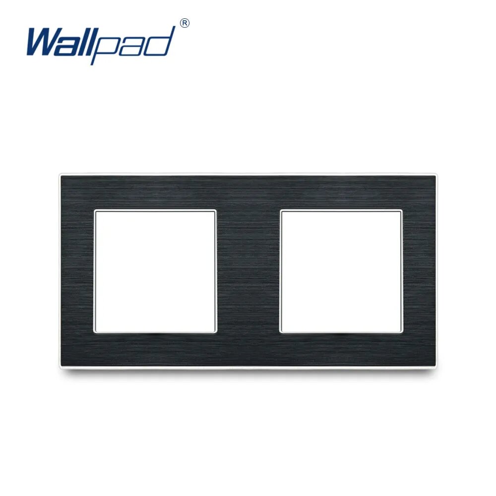 Настенная розетка Wallpad S6 черная 2 Metal Frame