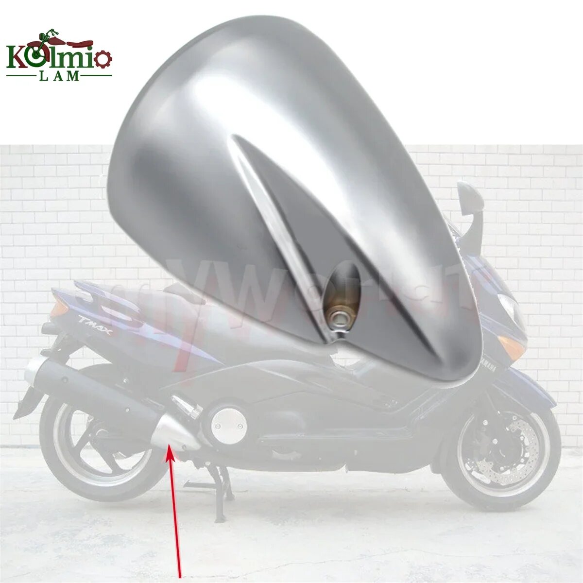 Крышка выхлопной трубы мотоцикла Yamaha TMAX500 2001 - 2005