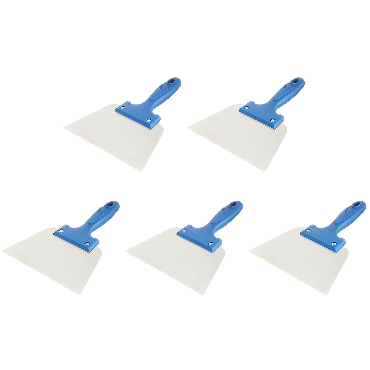 Шпатель для клея зубчатый 180 мм В2 нержавеющая сталь с пластиковой ручкой (5 шт.)