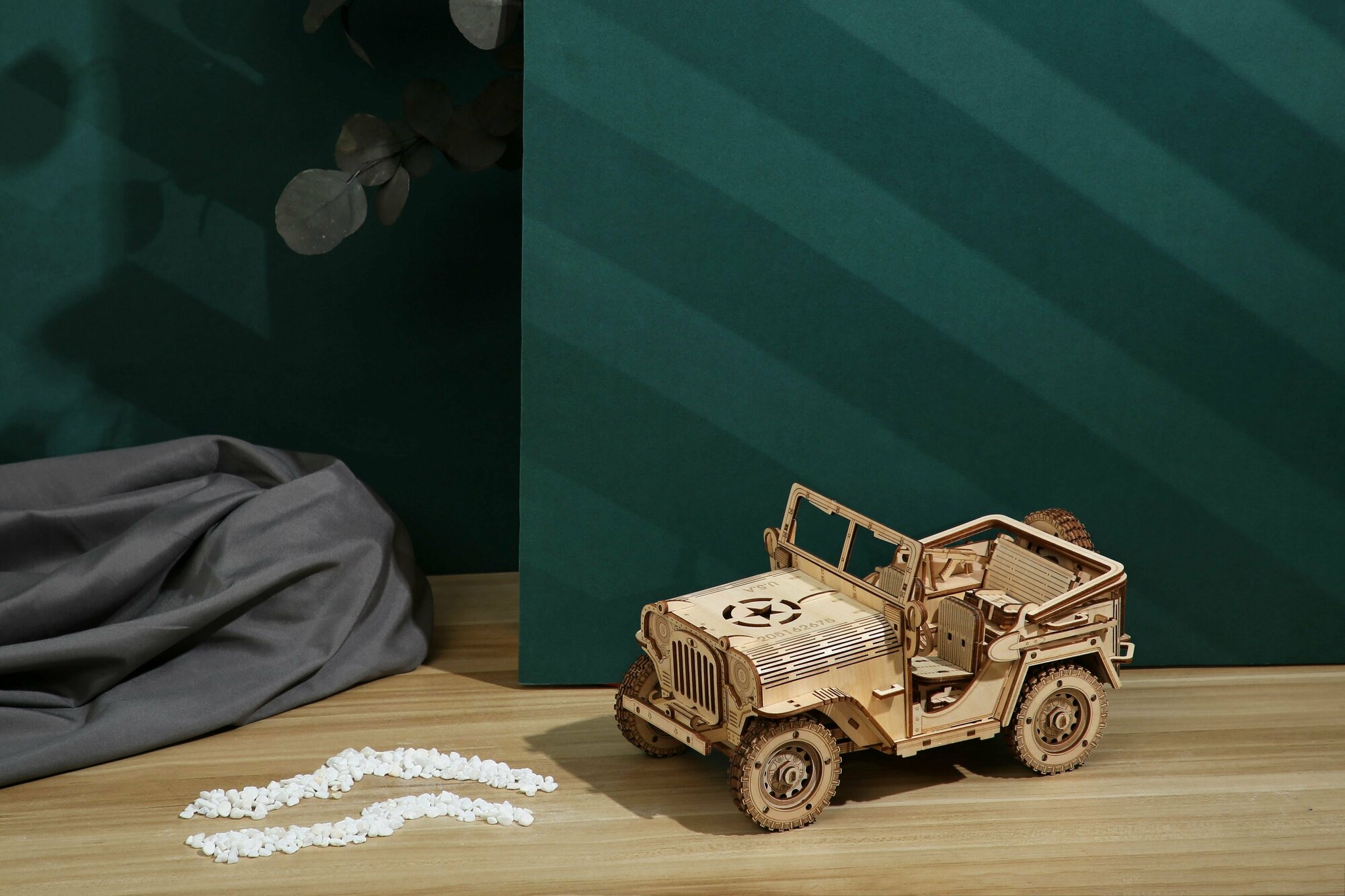 LG811 3D деревянный конструктор Robotime Внедорожник маленький