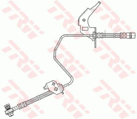Шланг тормозной задний l opel astra g/h/meriva/zafira a /abs+ /l=530mm trw phd567