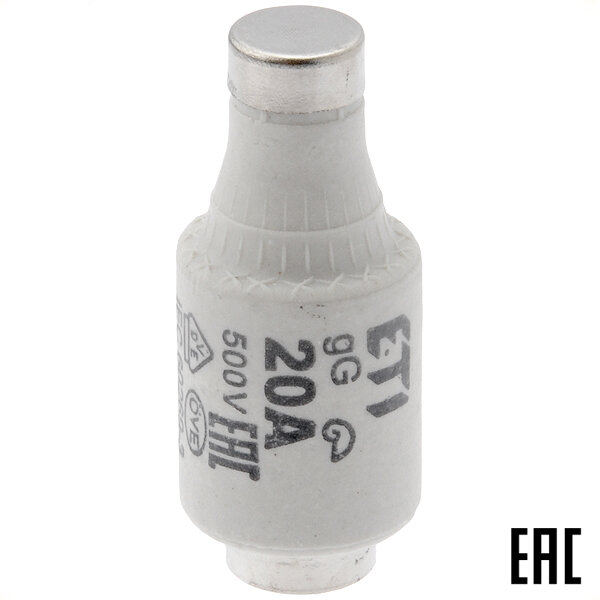 Плавкая вставка DII 2312406 20А 500В gG/gl 50кА 50х21,5мм ETI (6 шт. в комплекте)