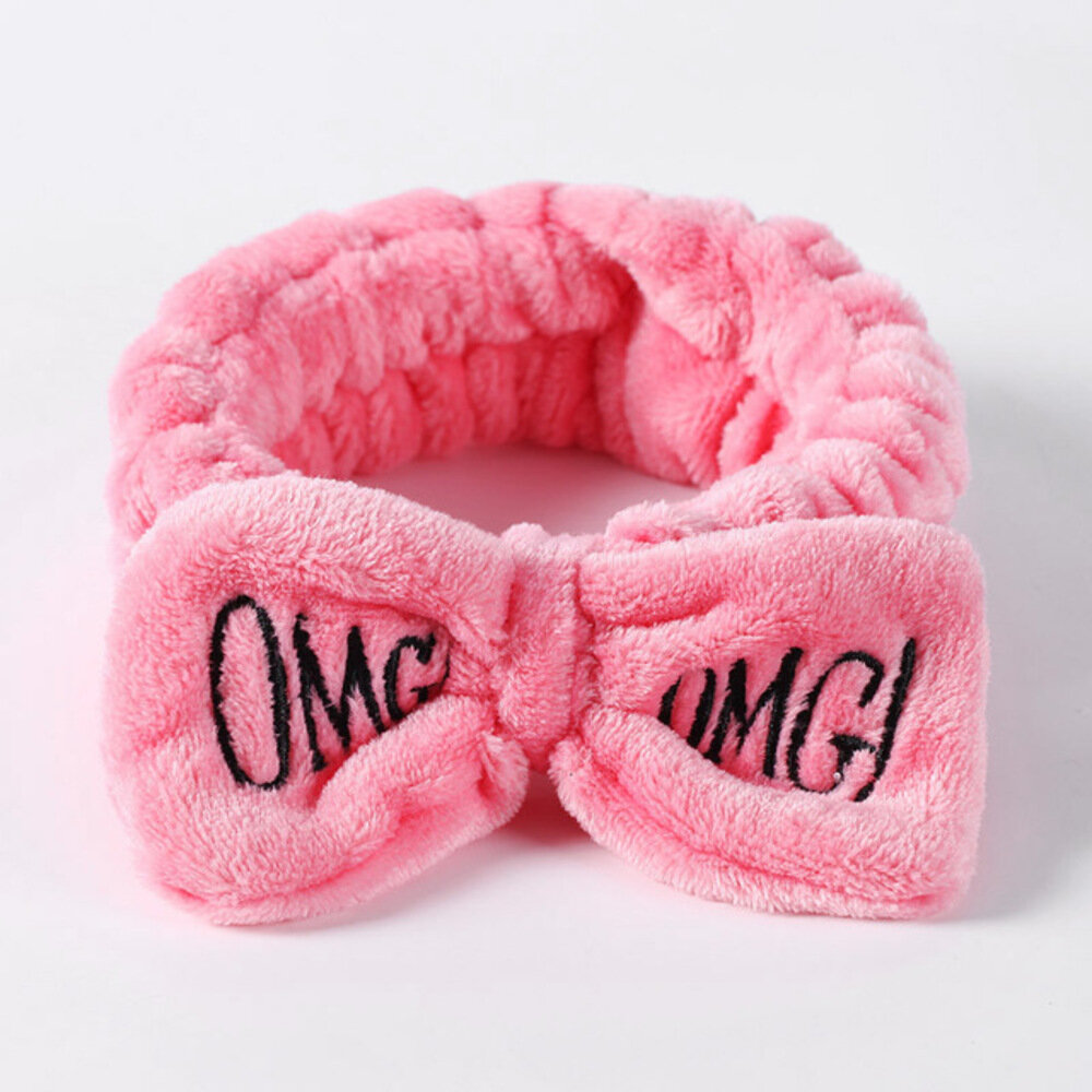 Повязка на голову, для косметических процедур, розовый, текстиль