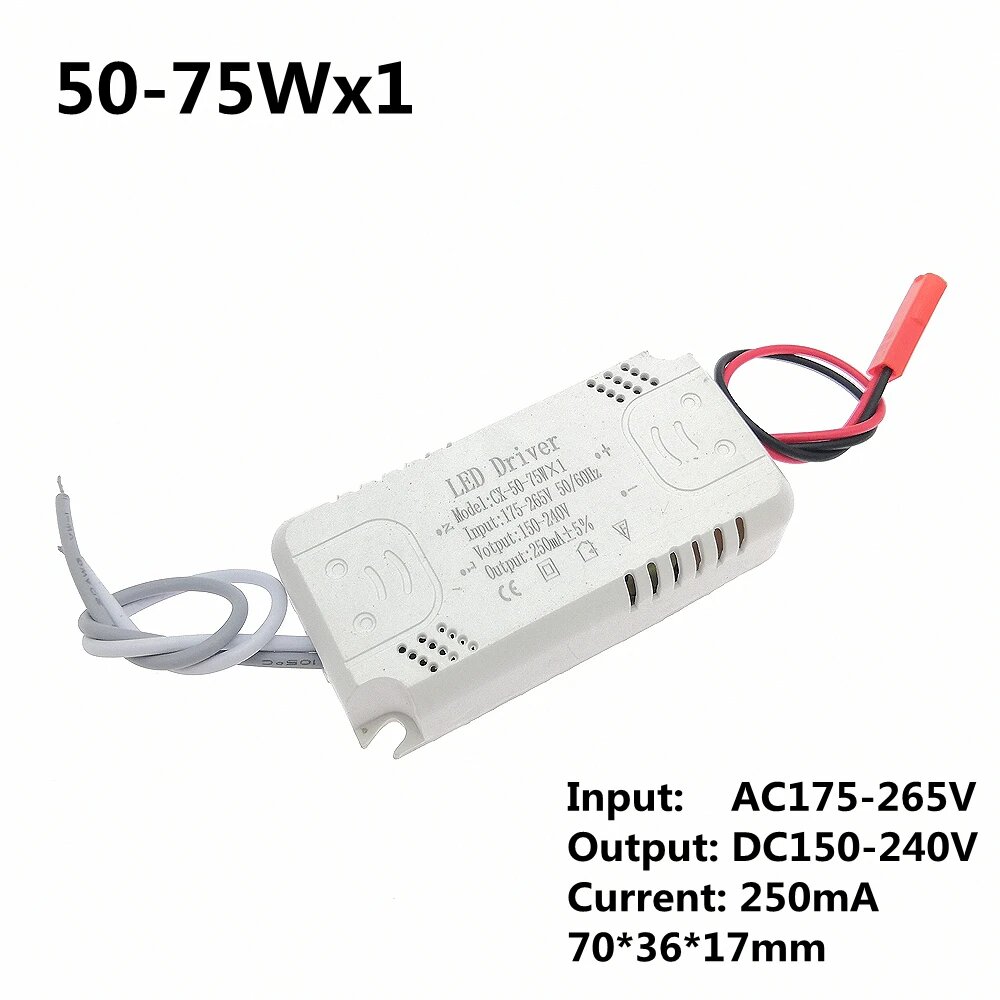 LED Driver 50-75W, 250mA, AC175-265V