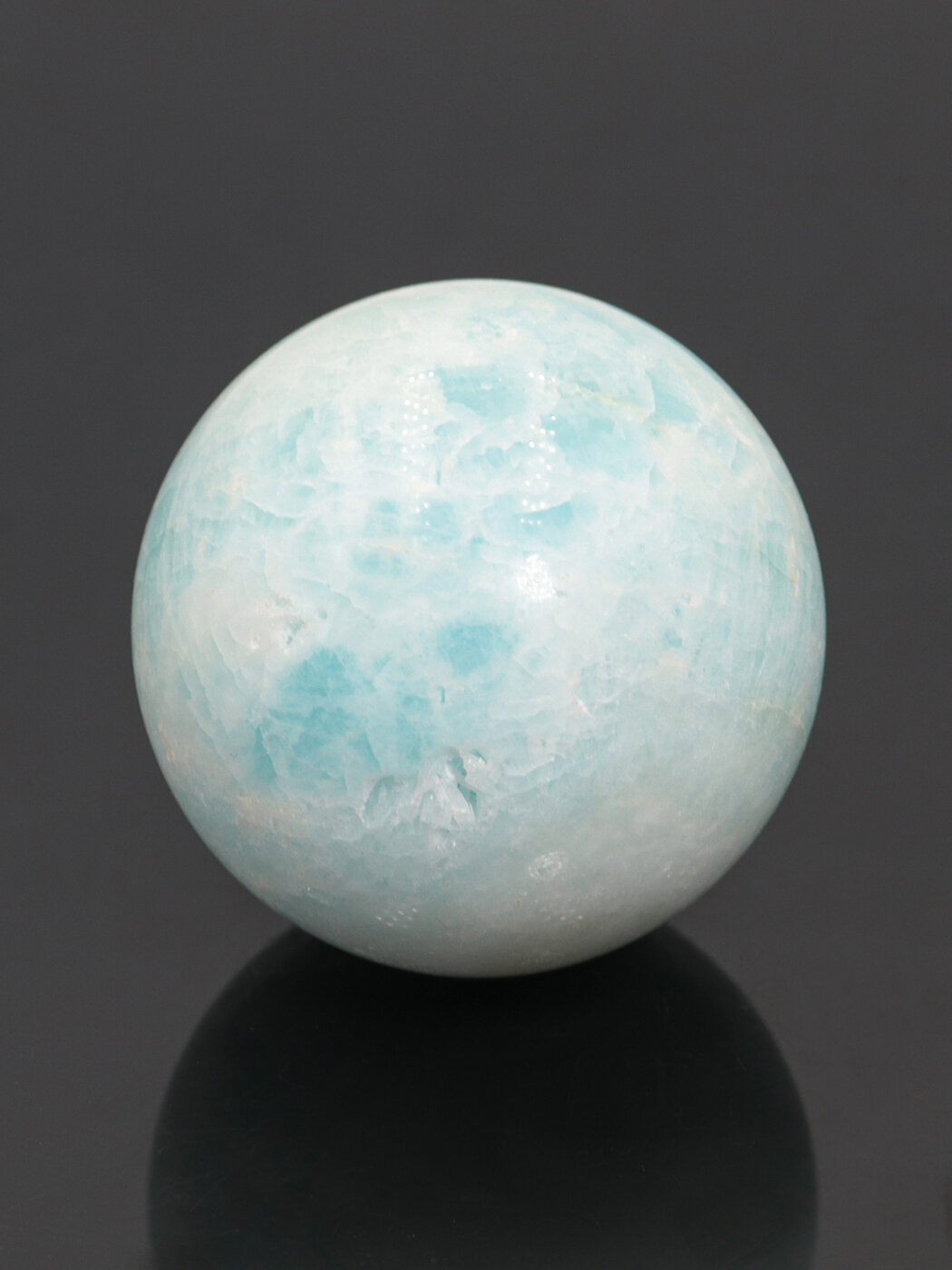 Голубой Кальцит/Арагонит шар, натуральный камень/минерал (5,8-6,0 см)