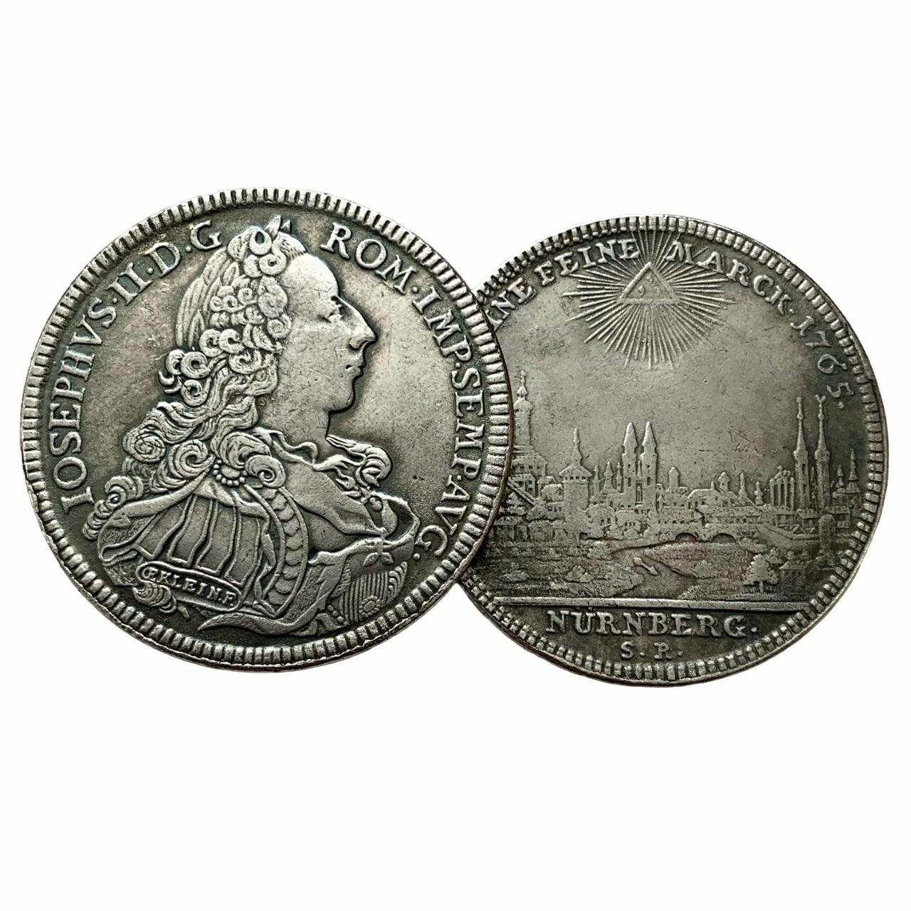 1 талер 1765 года. Нюрнберг. Средневековая Европа. Вес 26 гр , диаметр 41 мм. Коллекционная монета.