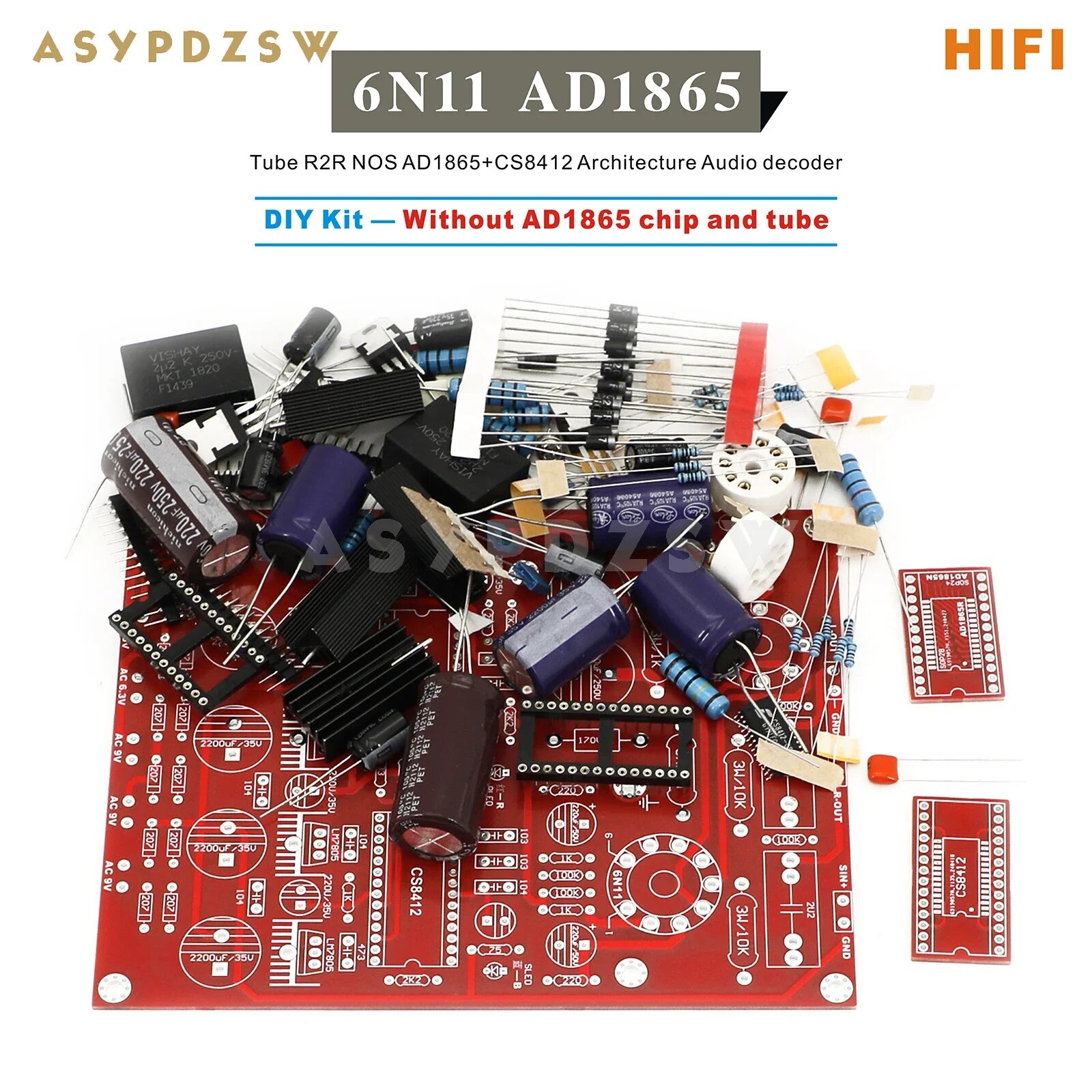 ASYPDZSW HIFI Аудио Декодер DAC 6N11 DIY Kit