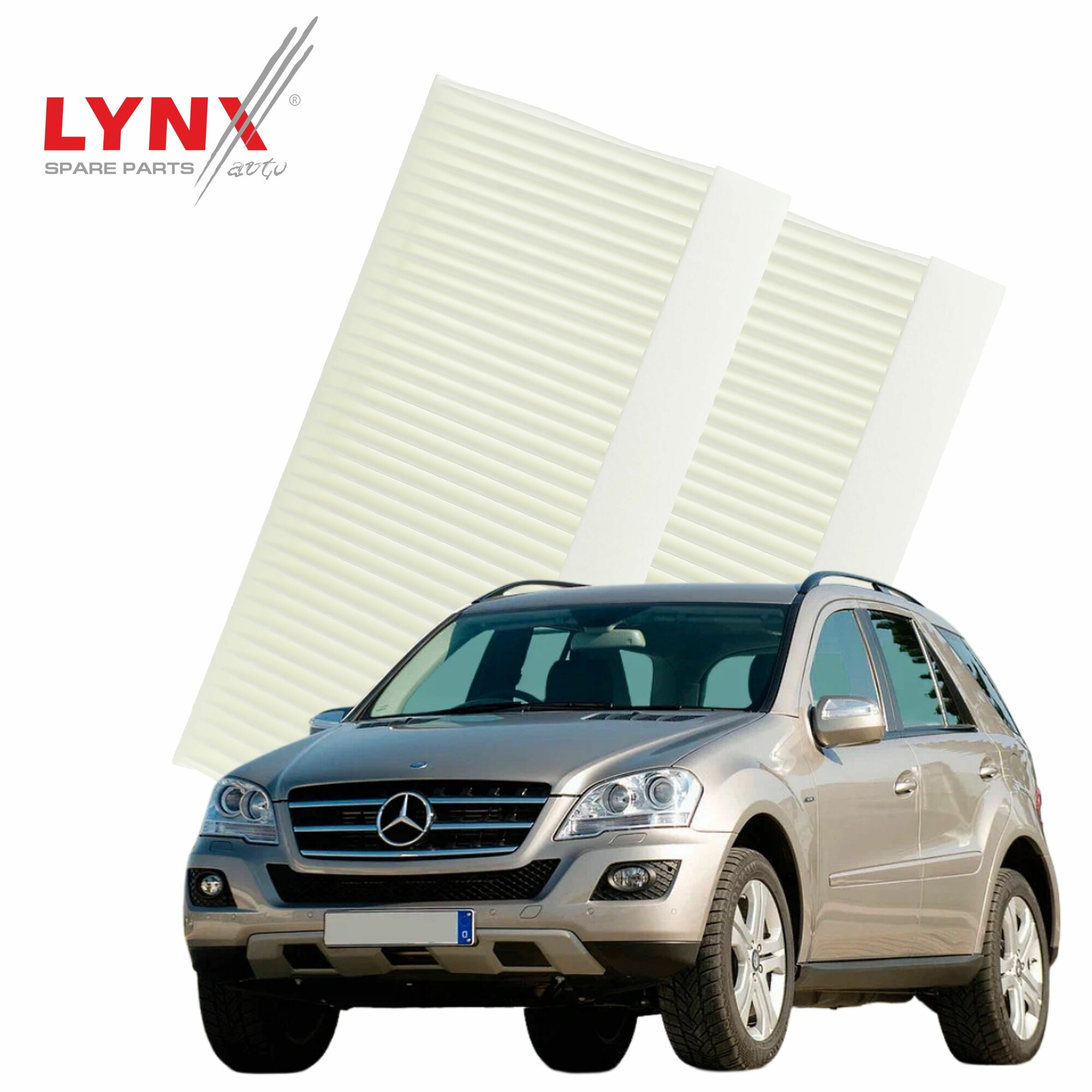 Фильтр салонный Mercedes-Benz M-Class (2) W164 / Мерседес М-класс 2005 2006 2007 2008 2009 2010 2011 / 1шт LYNXauto