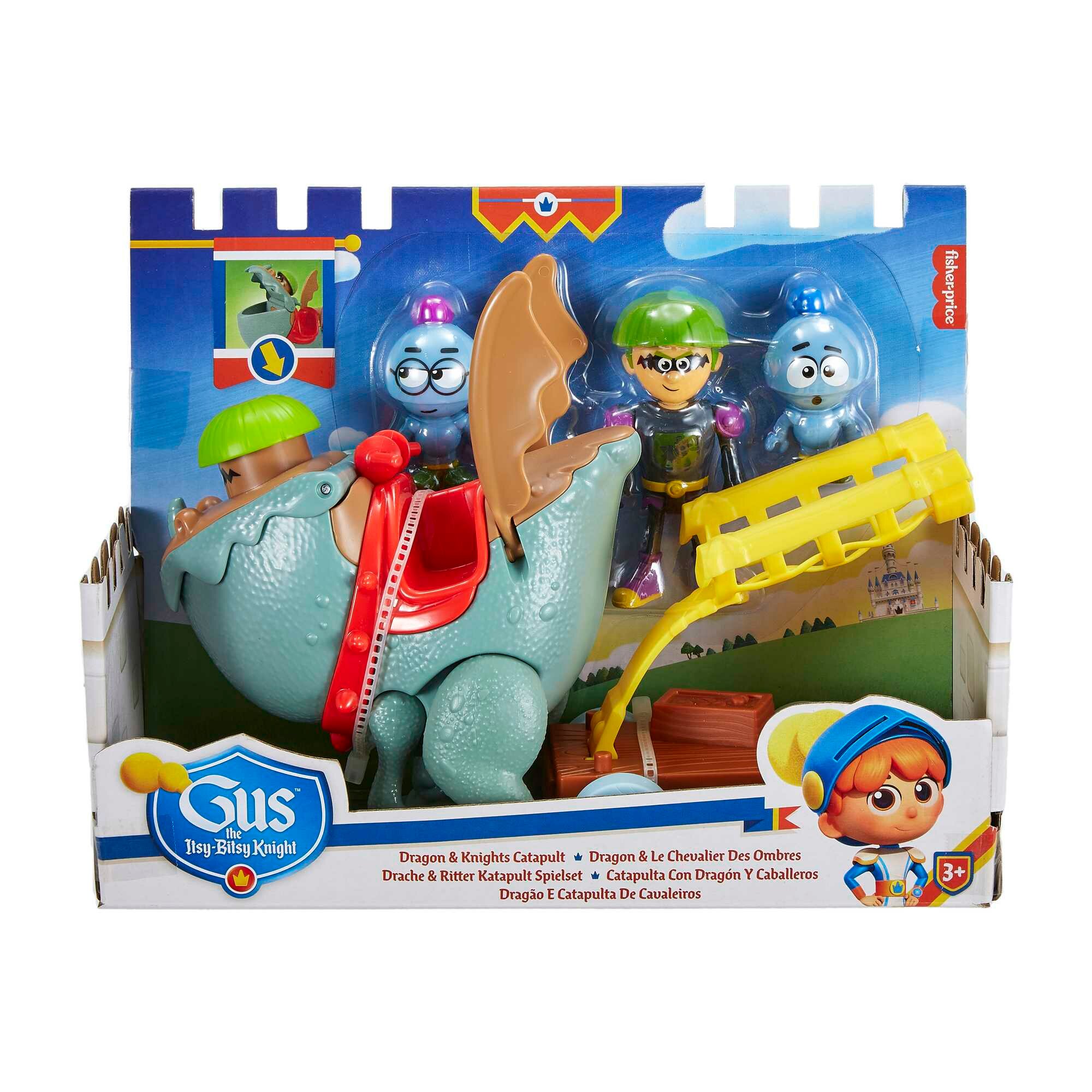 Игровой набор Fisher-Price Gus the Itsy-Bitsy Knight - Рыцарь, Дракон и Катапульта HGP55