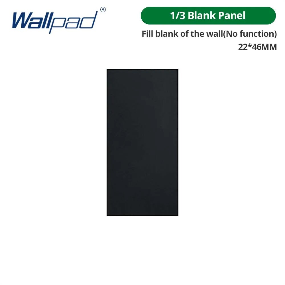 Wallpad черная рамка для выключателя и розетки Blank Panel