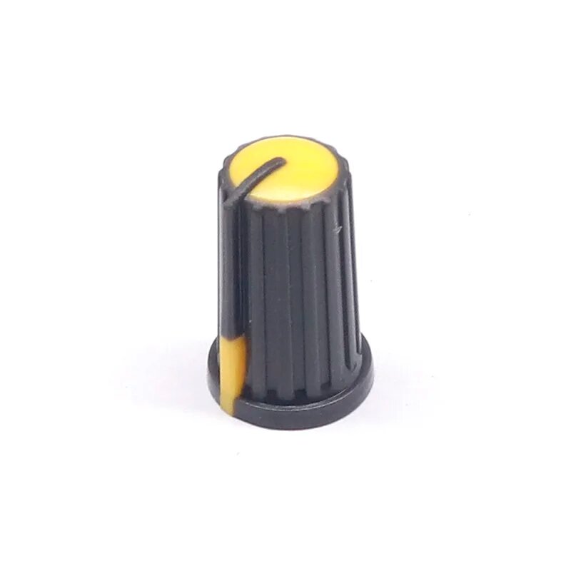 Колпачок для потенциометра черный с желтым, Color: yellow