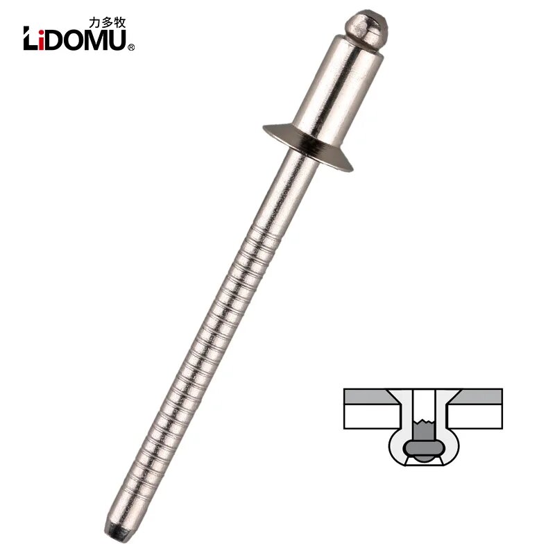 Глухие заклепки LiDOMU 2.4x6mm, нержавеющая сталь, 30шт