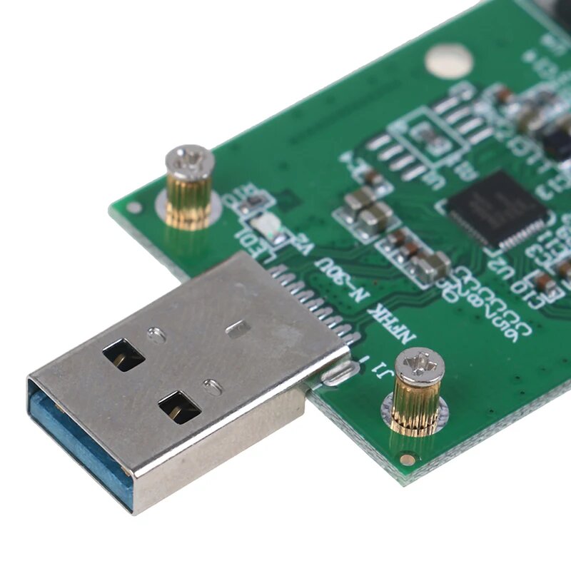 1 шт. Mini USB 3.0 к PCIE mSATA внешний SSD PCBA Conveter адаптер карты 6G Mini m-SATA SSD чехол для 512 ГБ 1 ТБ m-SATA SSD