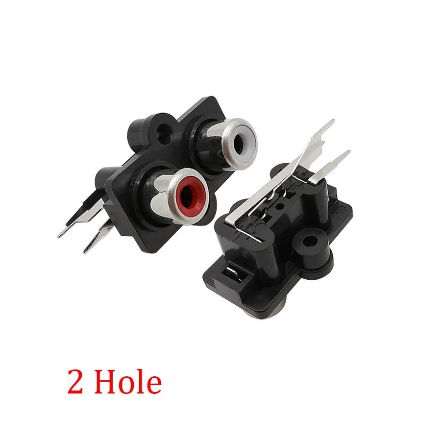 RCA гнездо аудио-видео разъем 3Pcs, 2 Hole