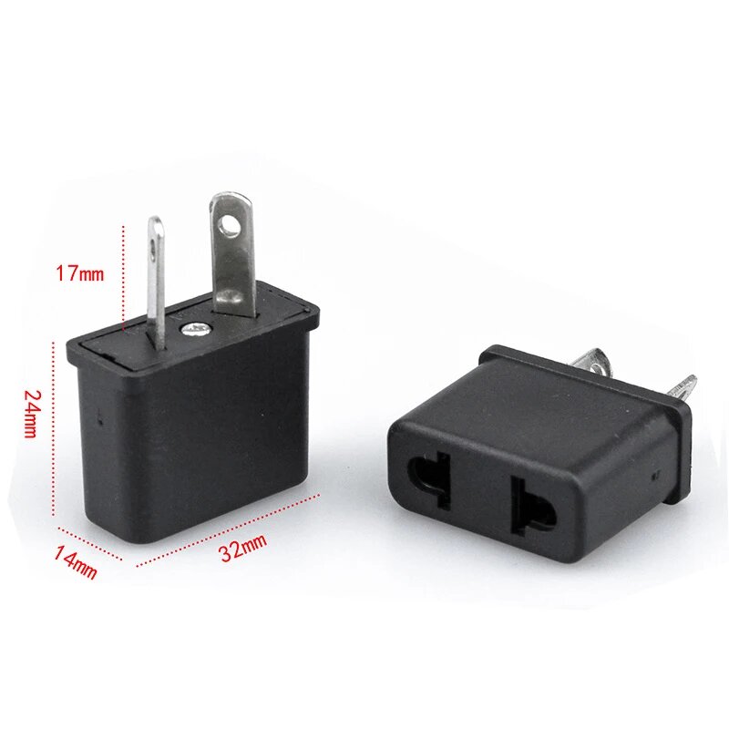 Розетка сетевая черная AU 2Pin 6A