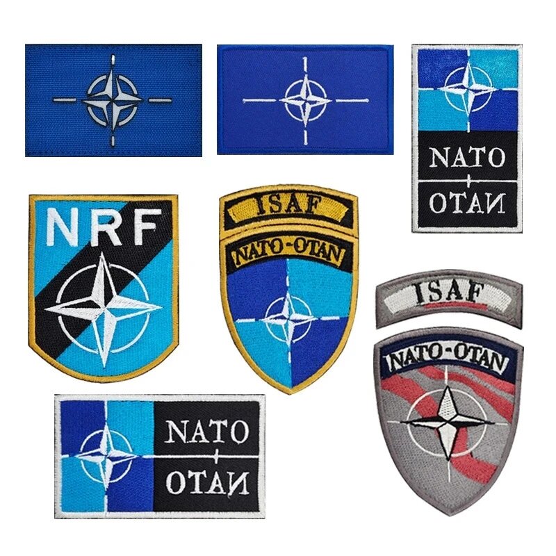 Нашивка ISAF NATO-OTAN, красный, цвет 1 — фото 1