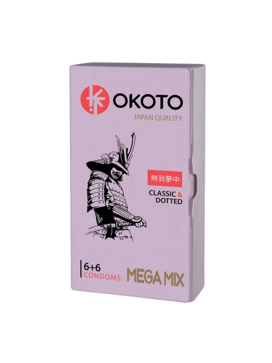 Презервативы OKOTO Mega Mix гладкие и рельефные 6+6 шт