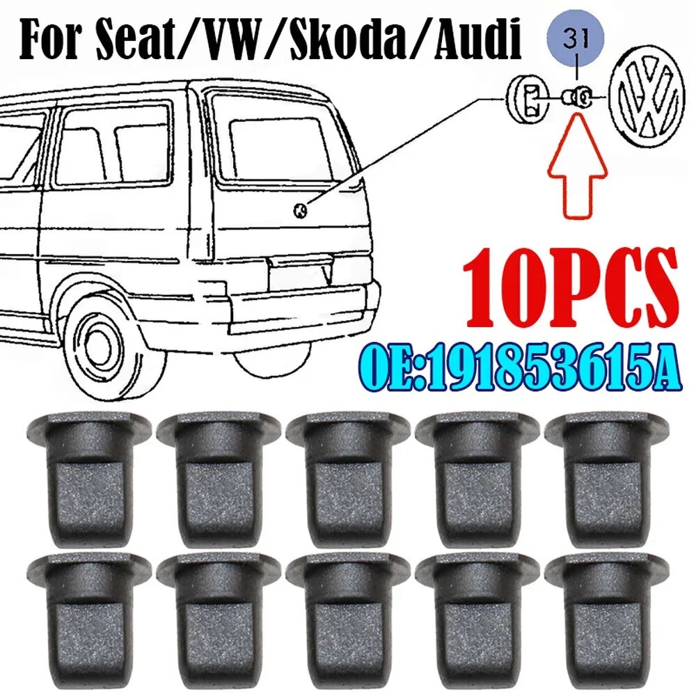 10 шт. автомобильный значок эмблема втулка дверное зеркало крышка колеса свод зажимы 191853615A для VW Volkswagen Golf Jetta Passat B3 B4