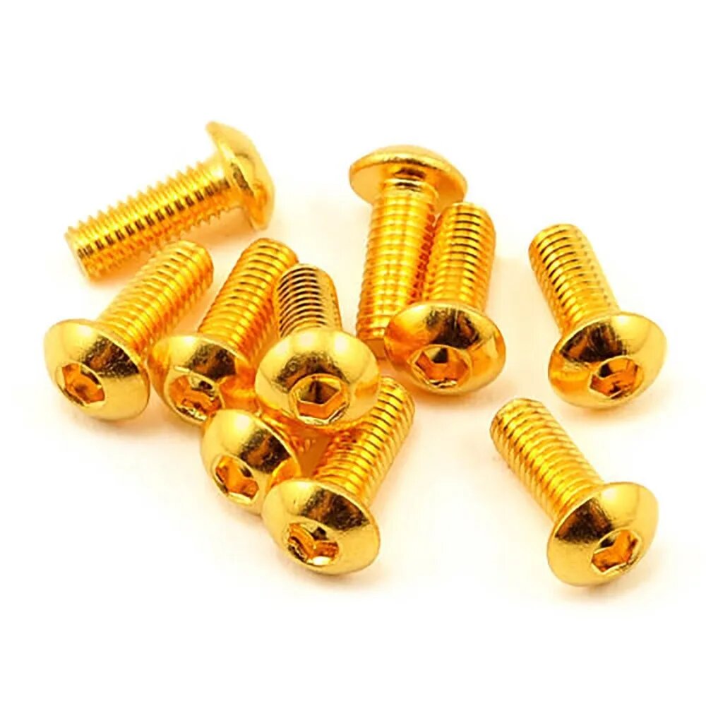 Винты M3x12mm, стальные, титан, 12.9, 5шт