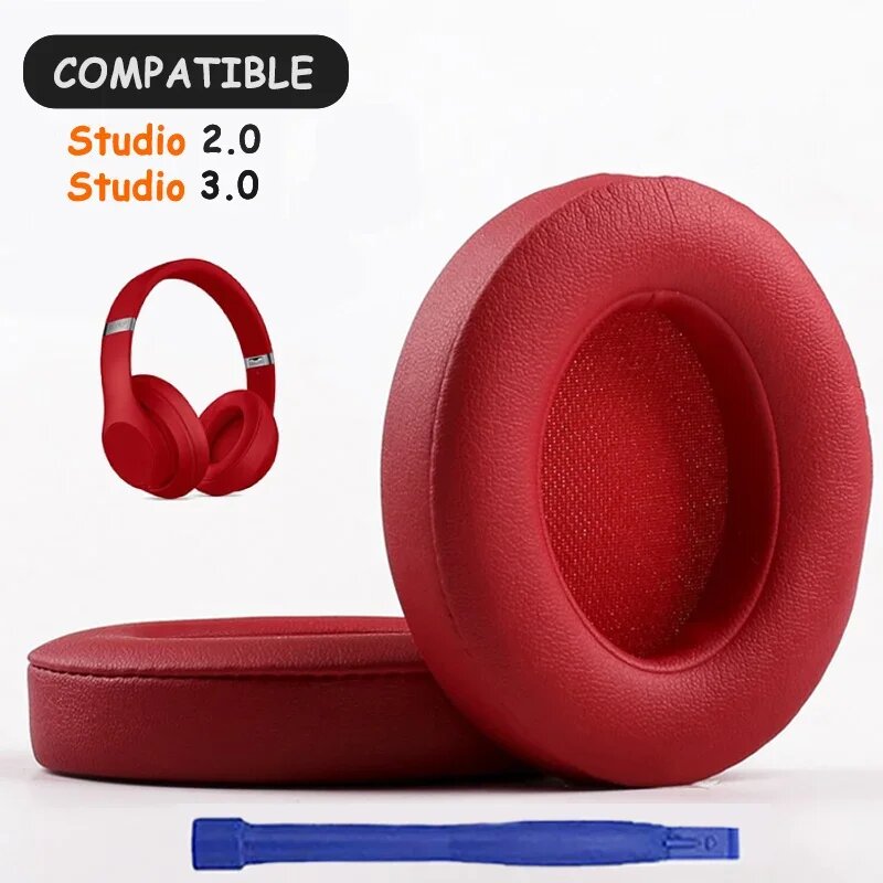 Амбушюры KUTOU для Beats Studio 3, Studio 2 Красный, Красный