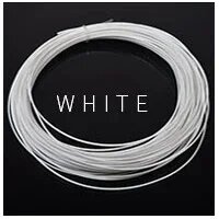 Серебряный провод PTFE 1/5 м для 3D-принтера 20AWG 1.5mm Sq0.5, White, 1 Meter