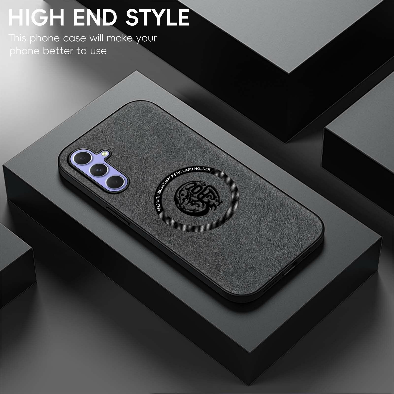 Чехол для смартфона Samsung Galaxy A34 5G /(Самсунг Галакси А34) Роскошная кожа magsafe противоударный , Защита от падения, Корпус мобильного телефона с защитой камеры