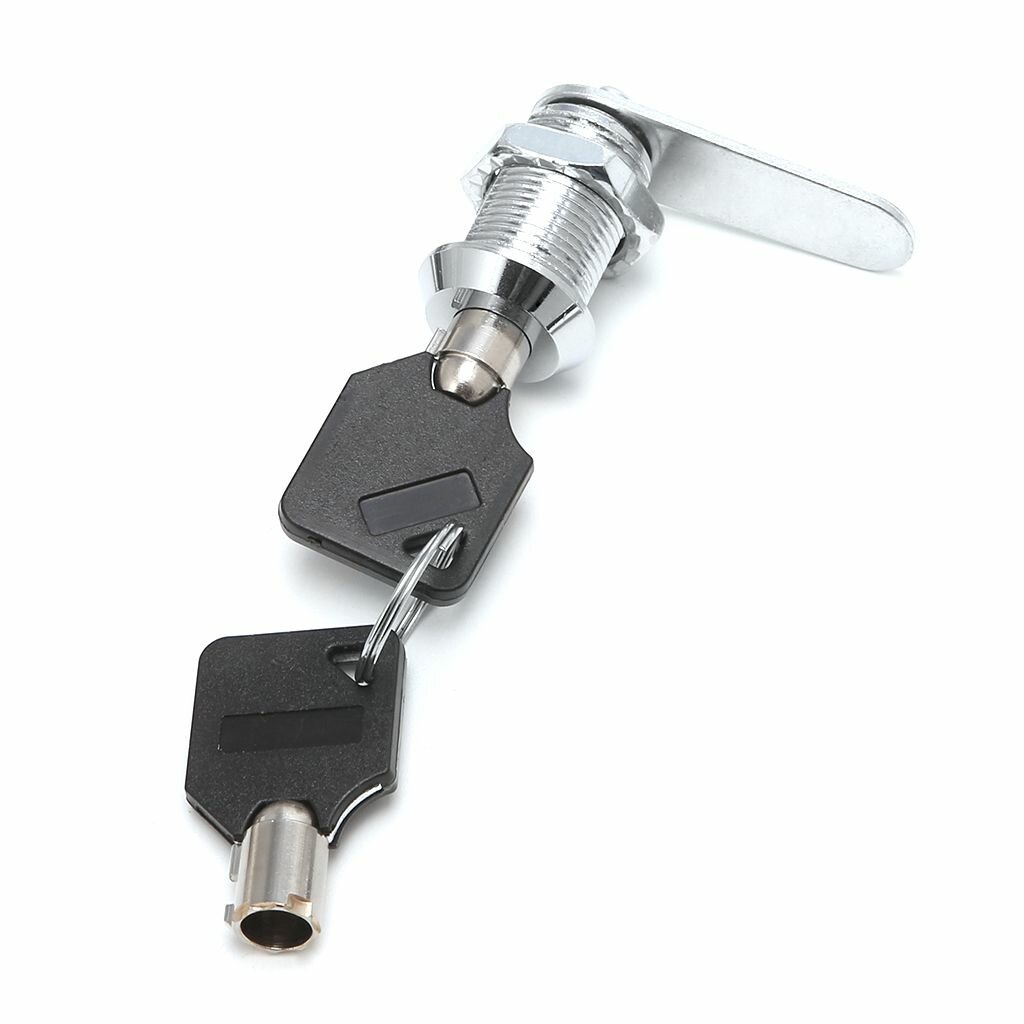 Трубчатый кулачковый замок ящика для дверного шкафа, почтового ящика, шкафа с 2 ключами 16-30 мм