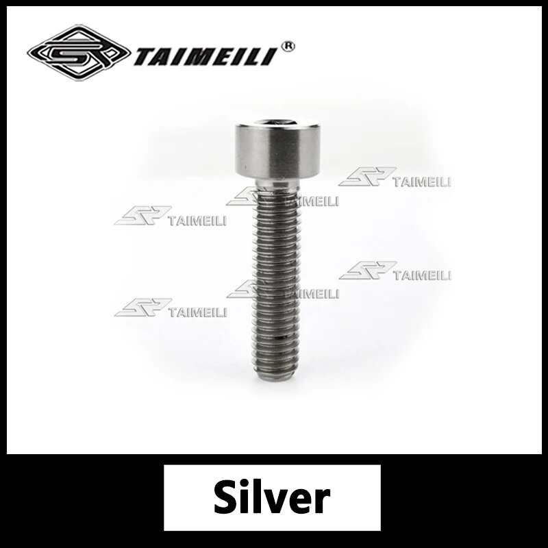 Титановые болты TAIMEILI M6 12/15/25/30/35/40/50/55/60/65/70 мм серебристый, 65 мм