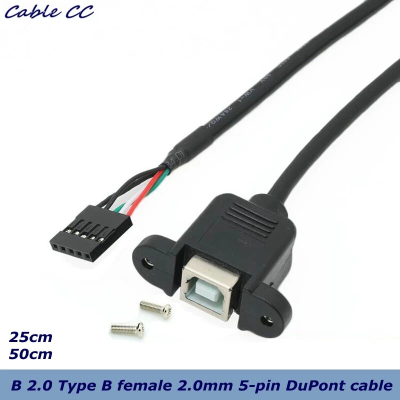 Кабель USB 2.0 B CableCC, 25cm