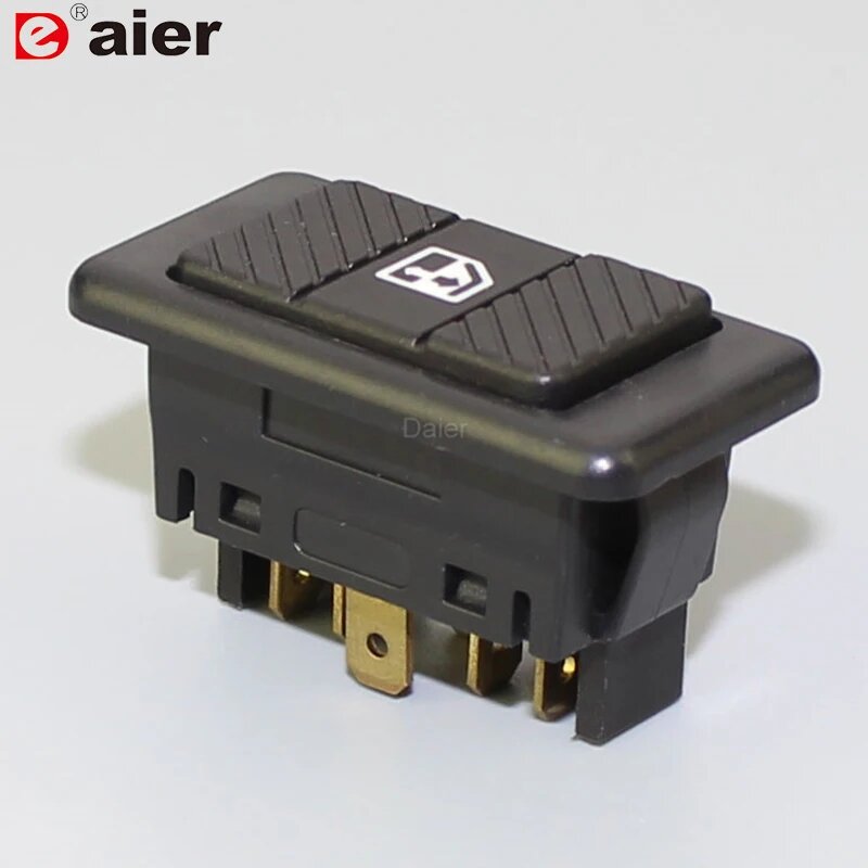2 шт. универсальная 6-контактная DPDT автоматическая кнопка включения электрического стеклоподъемника с зеленым светодиодом 20A 12VDC для автомобиля, грузовика, автомобиля
