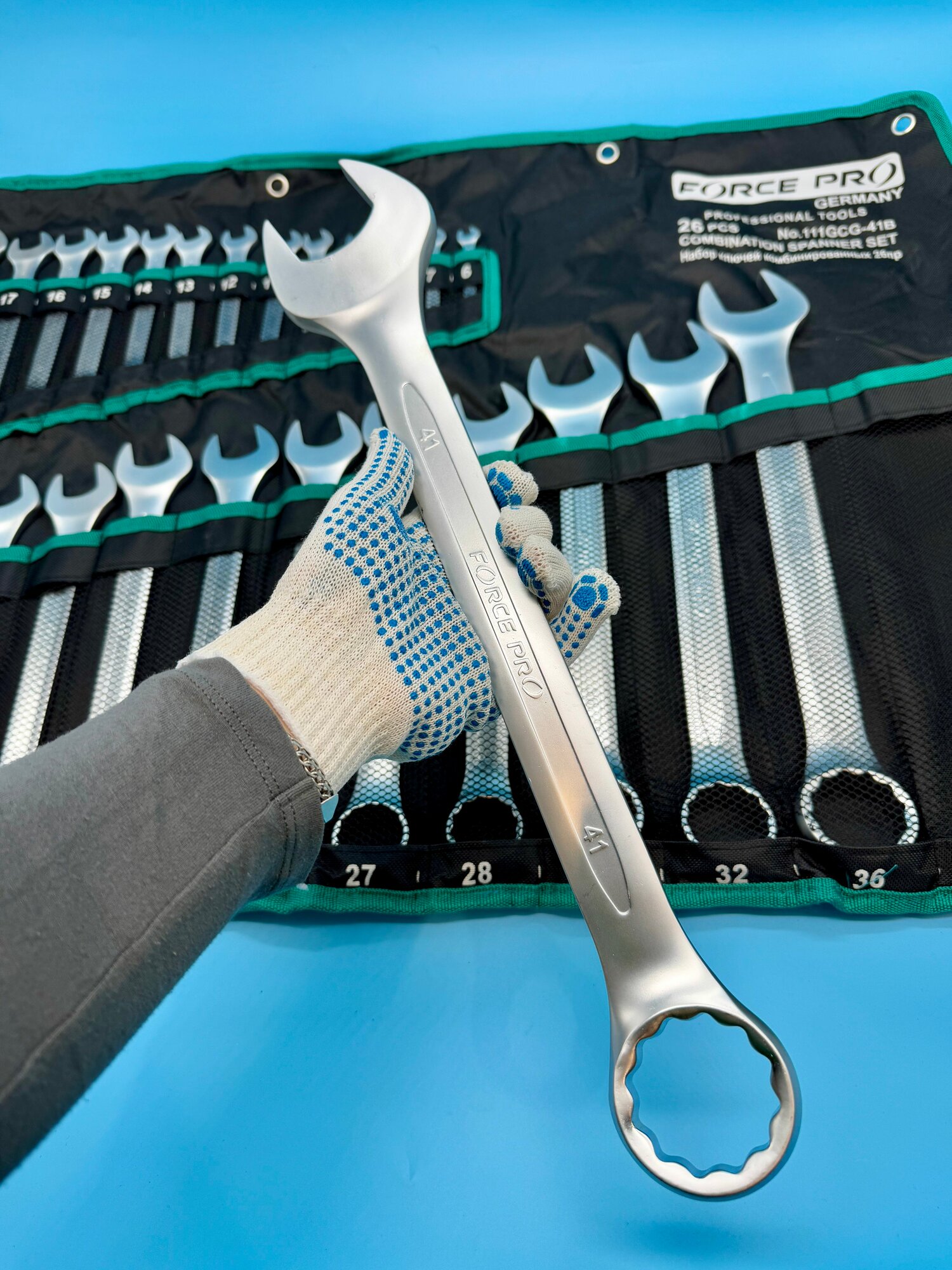 Набор гаечных ключей Гвоздь и Молоток, комбинированный, CrV, черный, 26 шт