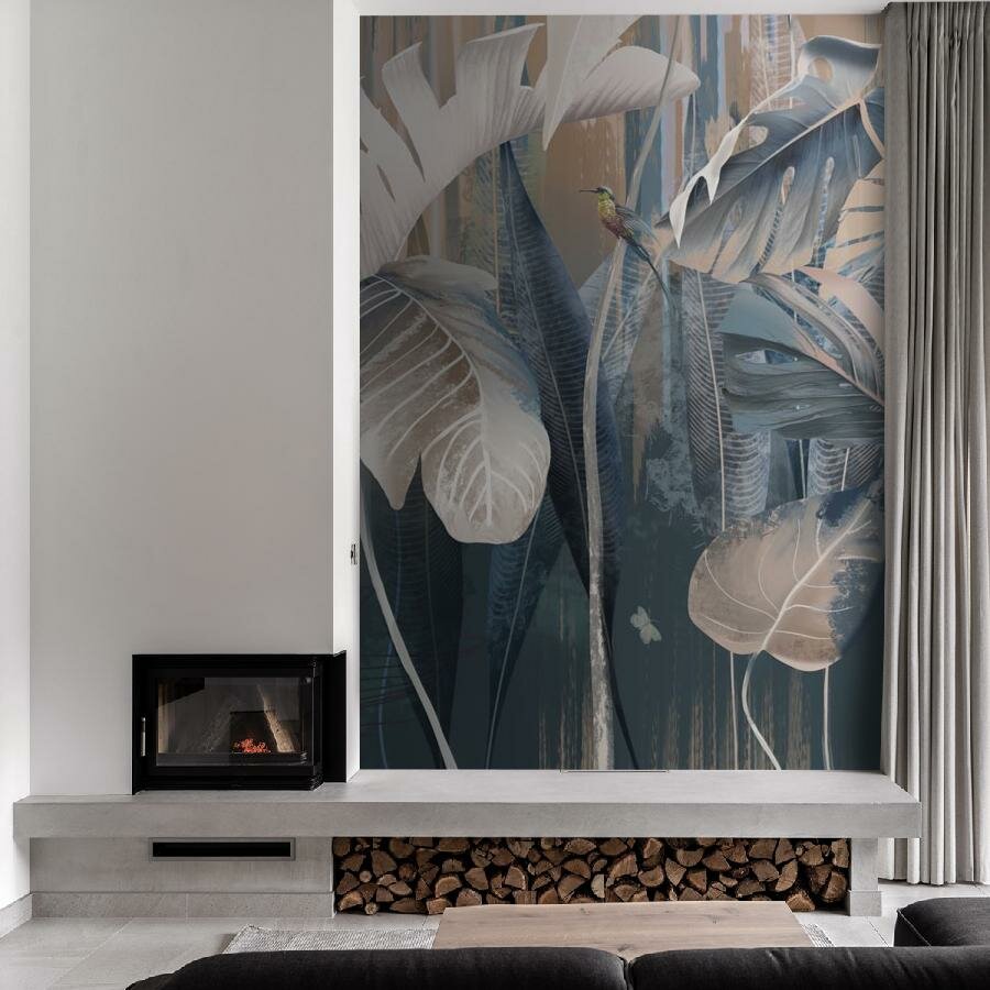 Фотообои Тропики в краске 13-784-S-Флок 270 x 200 см (ВхШ) S, флизелиновые, влагостойкие обои