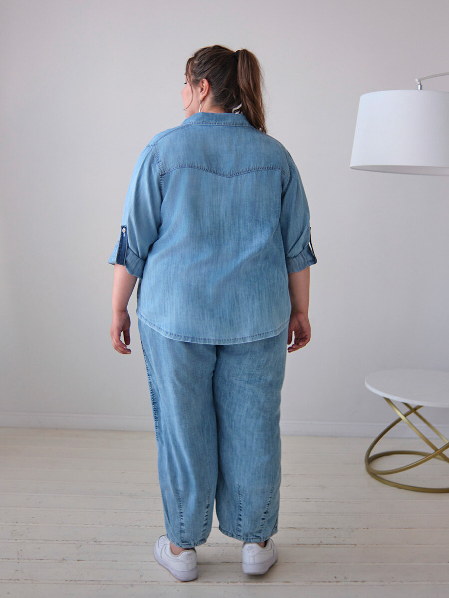 Рубашка RuSkin brand Denim, размер 58-60, голубой — фото 1