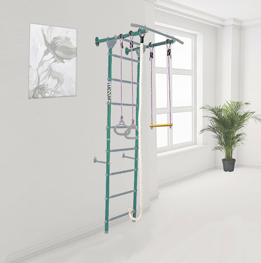 Шведская стенка Midzumi Karui Kabe ментоловый сорбет, максимальная нагрузка на комплекс: до 100 кг