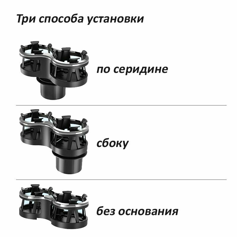 Автомобильный подстаканник двойной держатель напитков, поворотный механизм