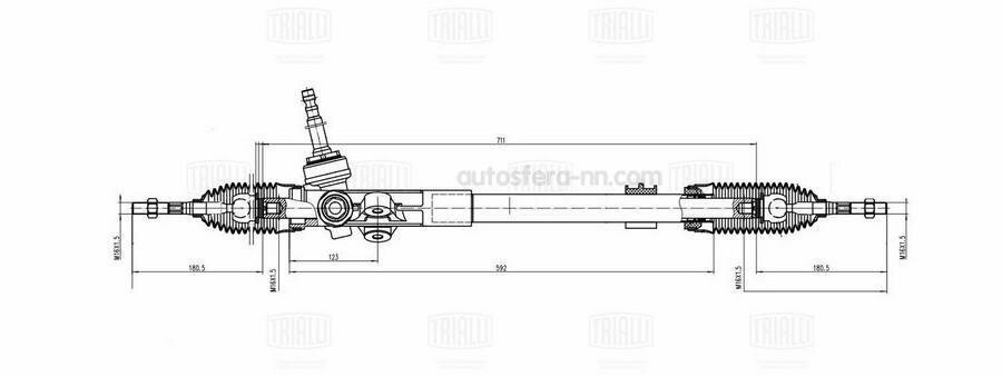 TRIALLI CR0850 Механизм рулевой (рейка) Kia Sportage III (10-)/Hyundai iX35 (10-) (механич.) (CR 0850)