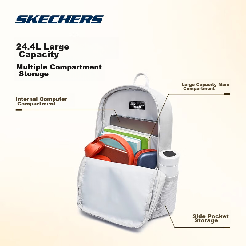 Рюкзак Skechers, Large Capacity Commuter Laptop Bag Backpack for College Stud, большая вместимость, городской, школьный