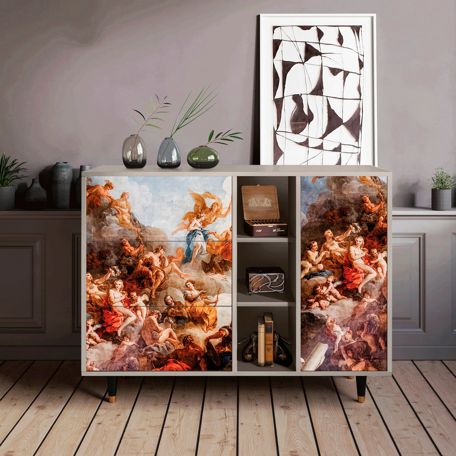 Комод - STORYZ - BS2 Versailles by Michelangelo, Разер - 125 x 97 x 48 см , Цвет корпуса - Сатин