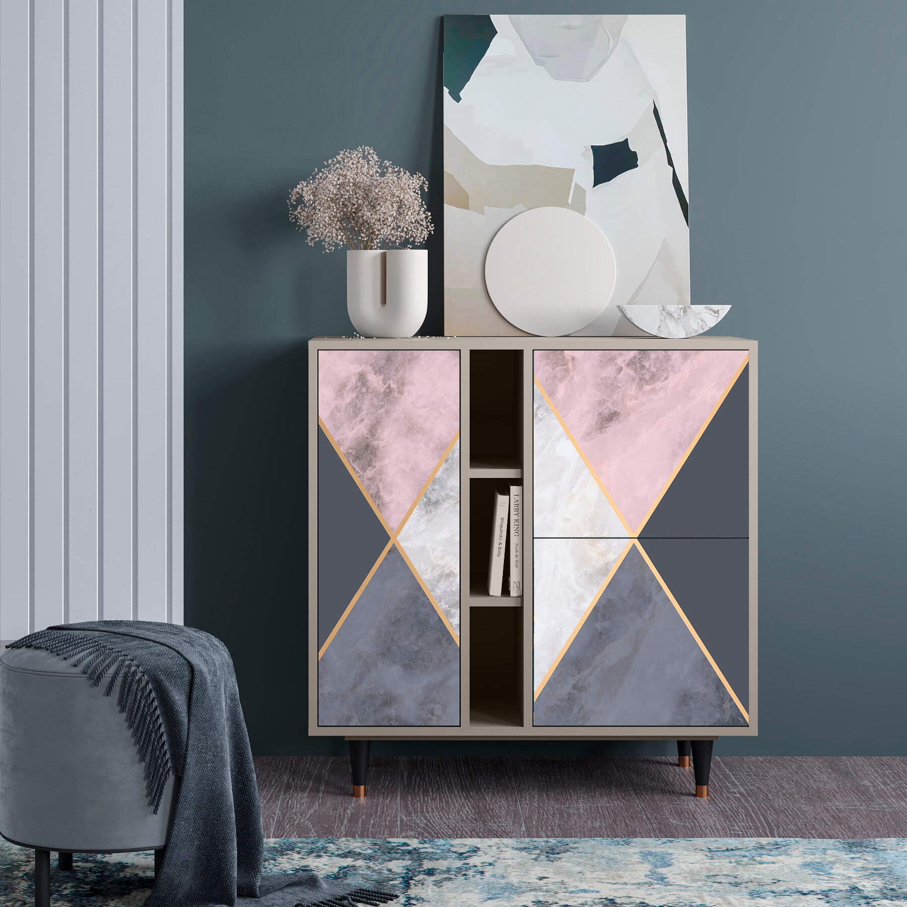 Комод - STORYZ - BS5 Ideal Harmony, Размер - 94 x 96 x 41 см, Цвет корпуса - , Сатин