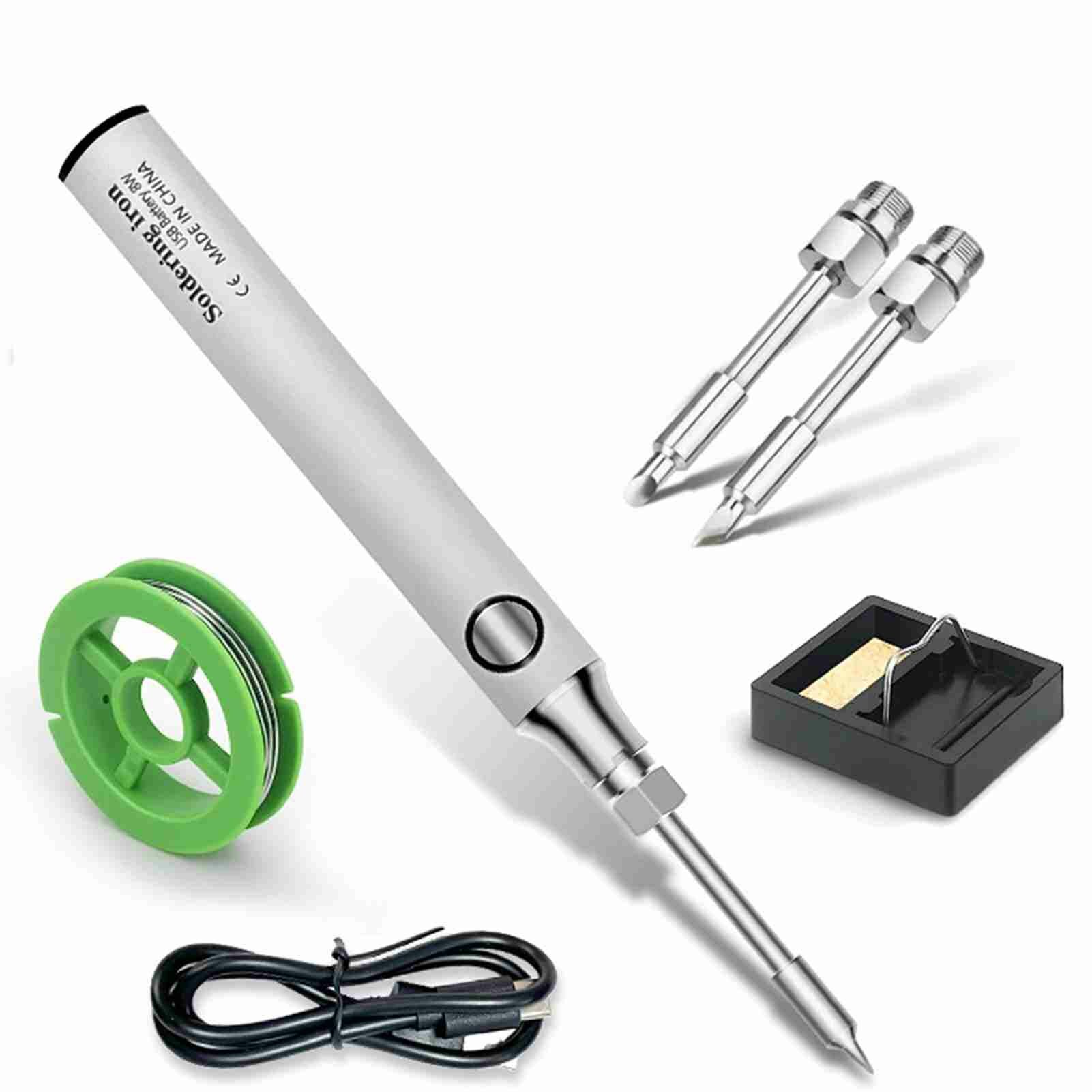Компактный беспроводной паяльник с USB-зарядкой, портативный, безопасный инструмент для сварки, для домашнего использования и ремонта, ручной паяльник.