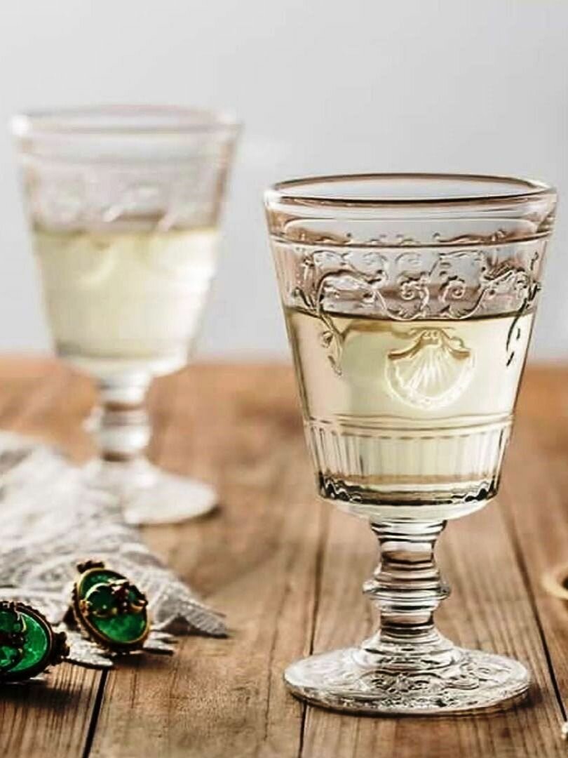 Бокалы для вина, подарочный набор "ракушка" La Rochere "VERSAILLES" 2 шт, 400мл. Закаленное стекло, для вина, коктейлей, воды. Франция