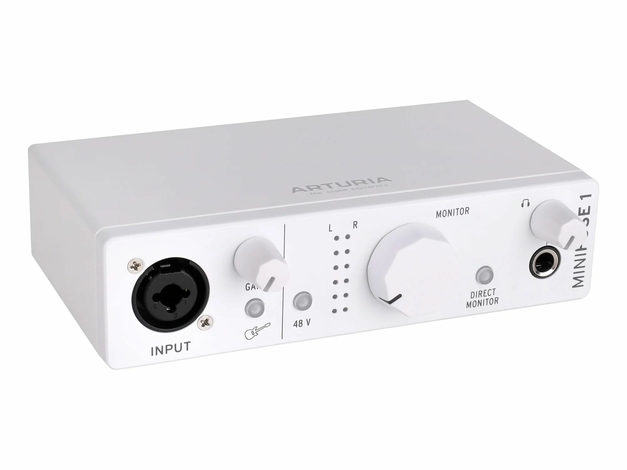 Внешняя звуковая карта Аудиоинтерфейс USB Arturia MiniFuse 1 White, компактный 1-канальный белый