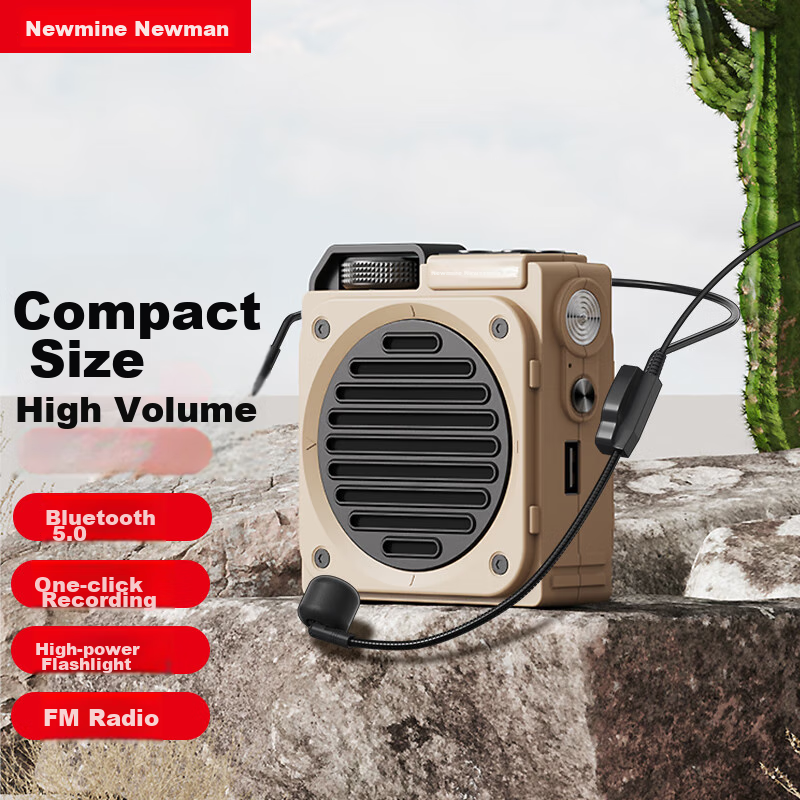 Newmine MS12 мини-мегафон для преподавателей и гидов, браслетный Bluetooth-колонка, портативный высокоголосный динамик,
