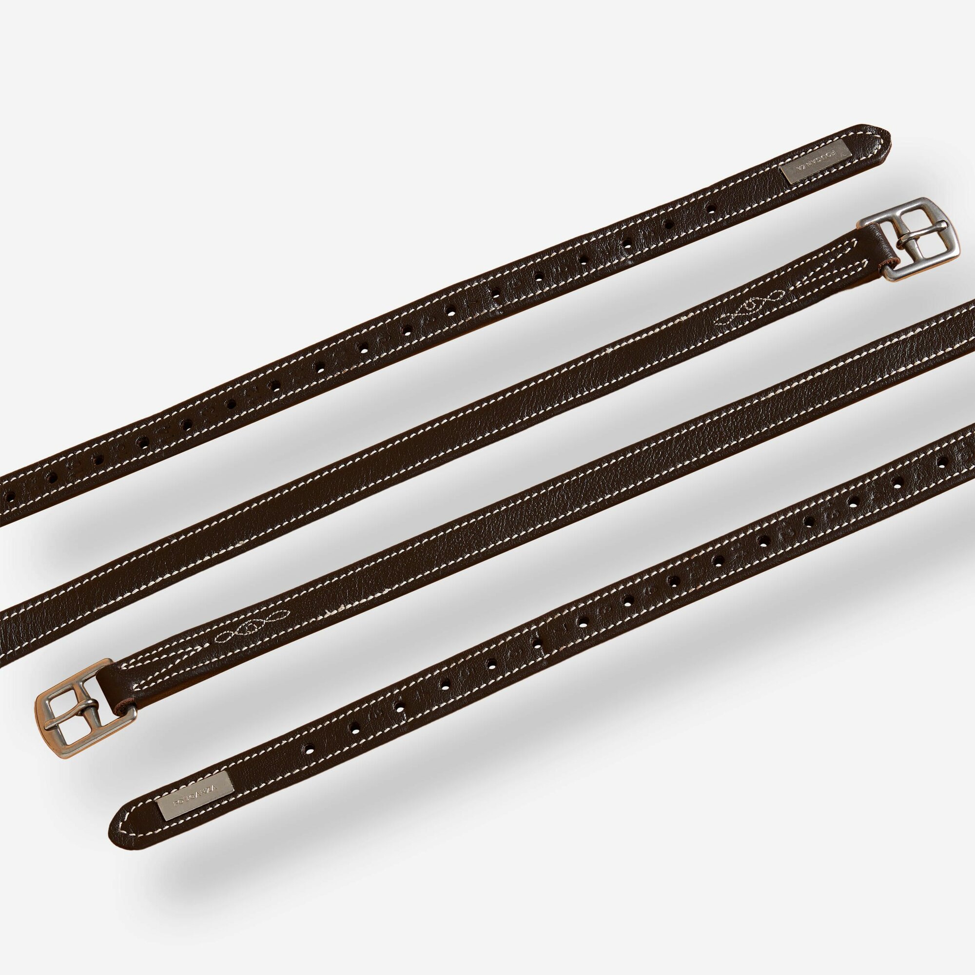 Decathlon Путлища Fouganza Romeo кожаные, размер:125 см, коричневый