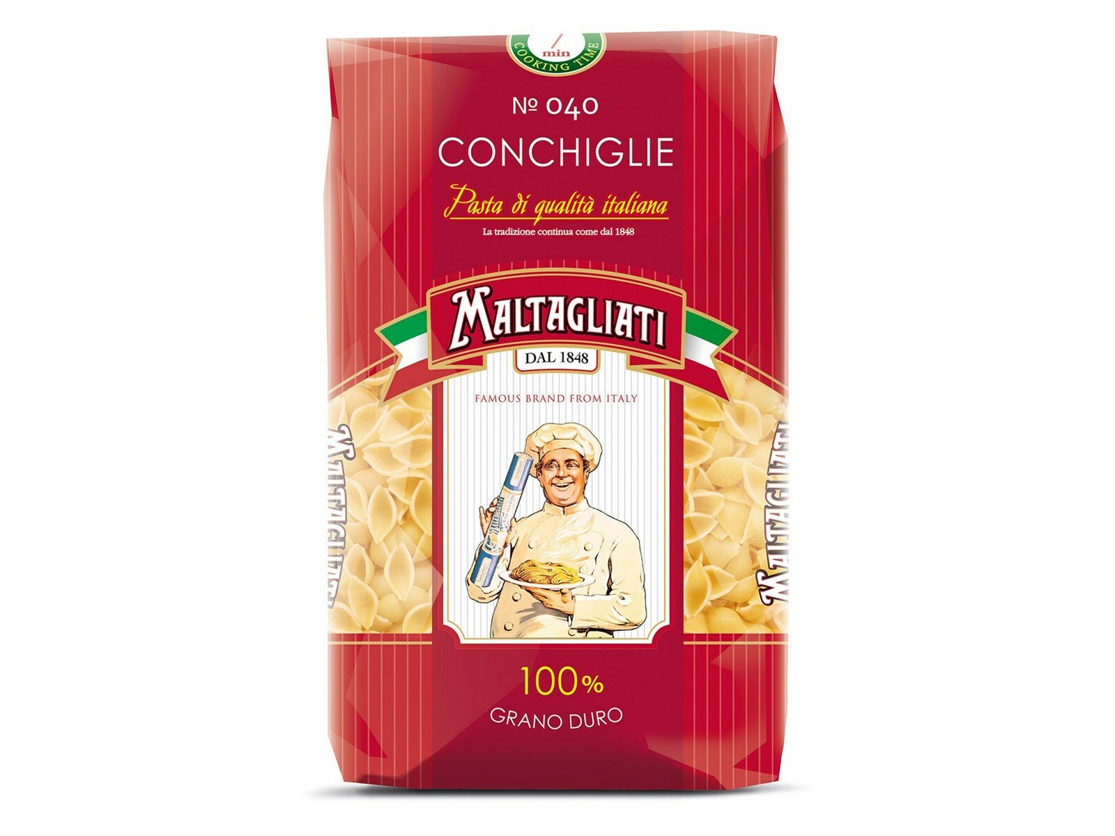 Макароны ракушки Maltagliati Conchiglie №040 мелкая, 450г