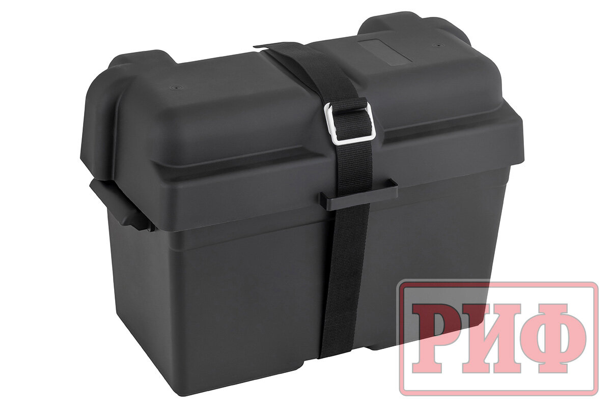 Бокс аккумуляторный РИФ, переносной, пластик, черный, 443x253x305 мм