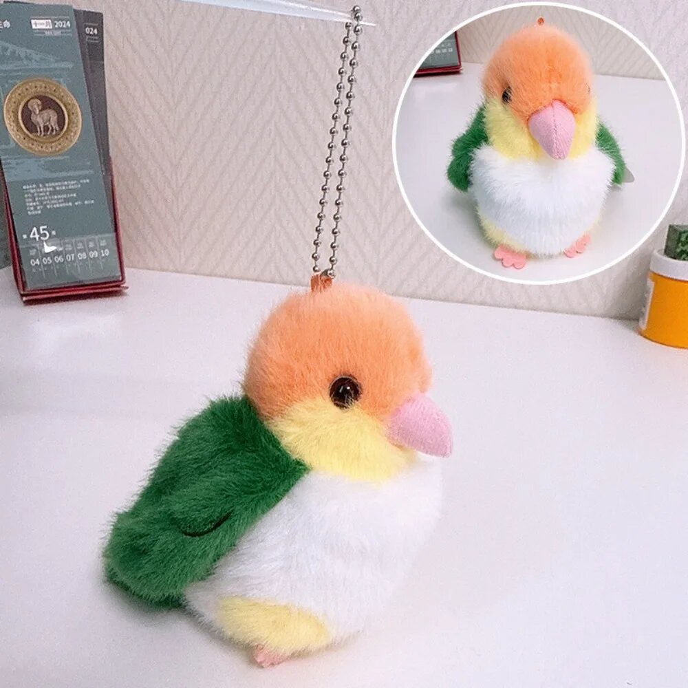 Браслет-браслет с попугаем, хлопок, круг, игрушка, плюшевое кольцо на руку, плюшевая кукла, брелок с попугаем, мультяшная кавайная пощелка, детская игрушка